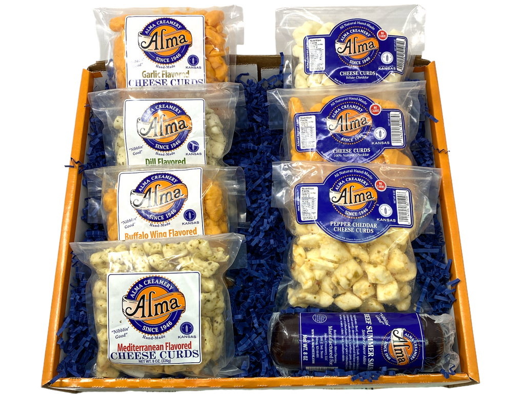 The Curd Box - 7 Varieties of Cheese Curds - Cheese Curd Flight – Alma ...